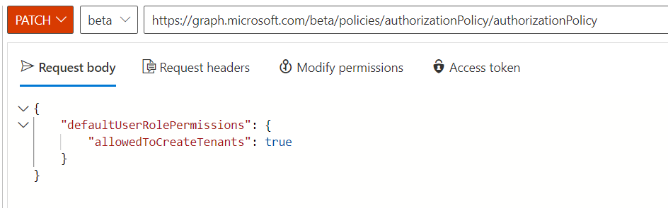 New Setting Users Can Create Azure AD Tenants (updated 2024 new graph ...