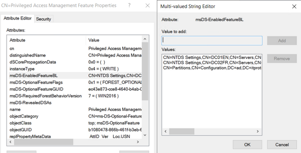 Enable PAM (Privileged Access Management) in Active Directory